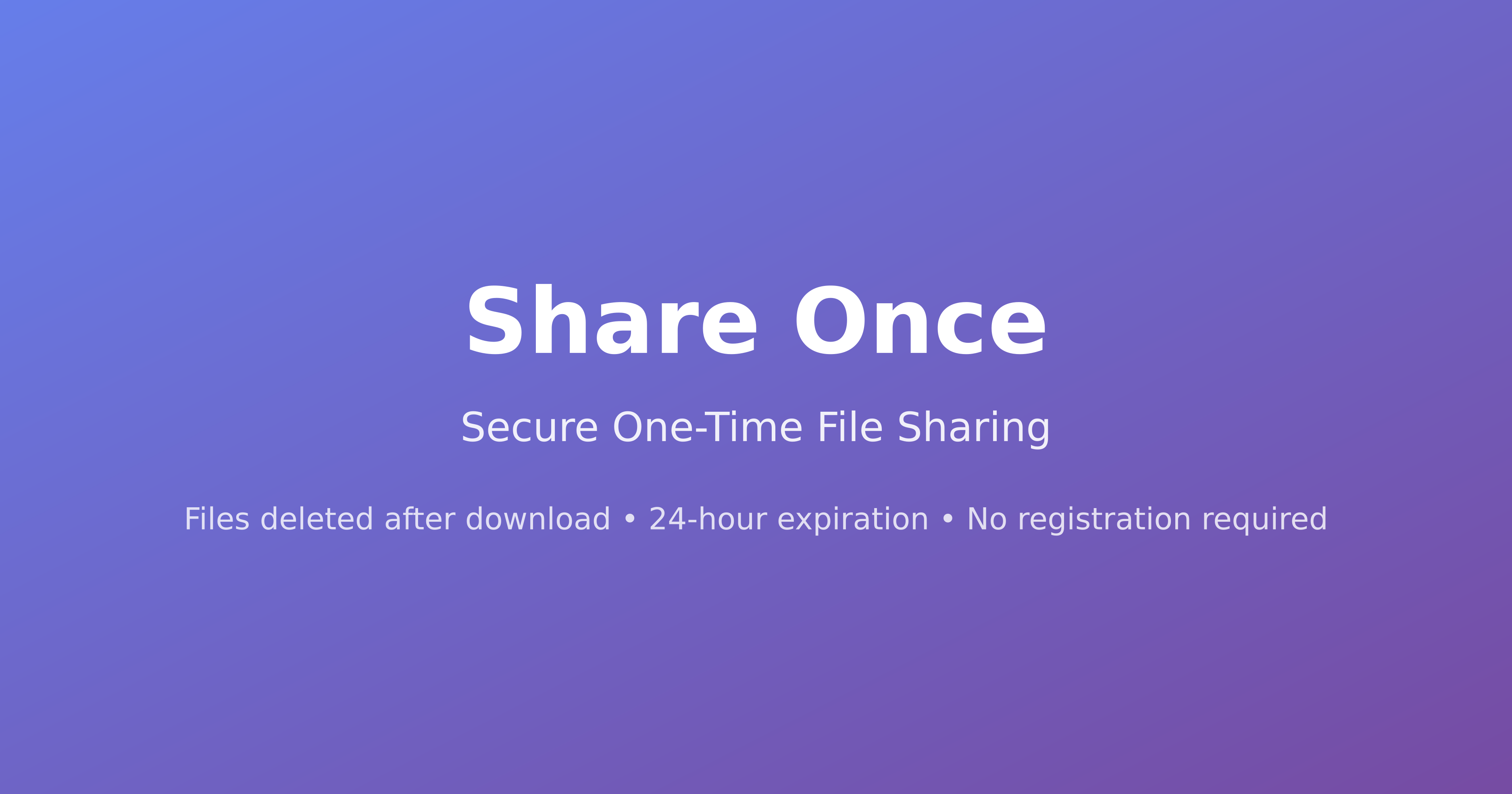 Share Once - Secure One-Time File Sharing Service